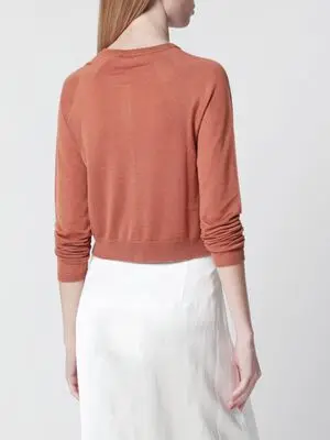 ROBERTO COLLINA Cashmere And Silk Blend Crewneck Cardigan