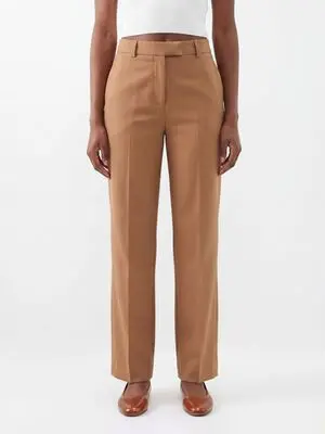 CIRCOLO 1901 Skinny Stretch-cotton Trousers With Concealed Closure - Brown