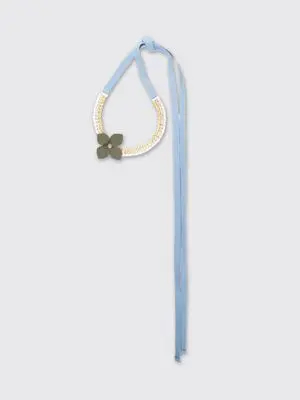 Marni Brass And Rhinestone Flower Choker Necklace - Fa01
