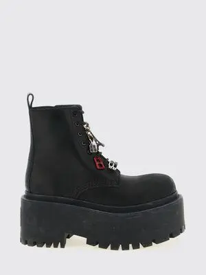 Balenciaga Strike Platform Ankle Boots With Charms - Black