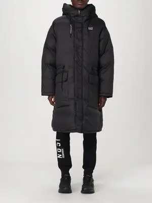 EA7 Padded Parka With Hood - Black