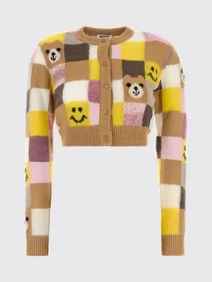Moschino Teddy Cotton Crop Cardigan - Multicolor