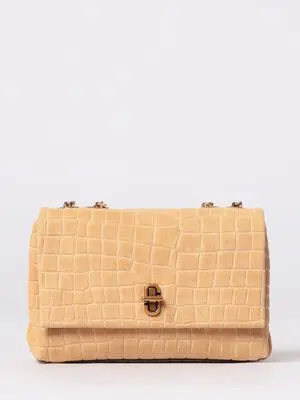 Marc Jacobs The Dual Crocodile Print Suede Bag - Beige