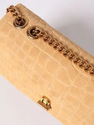 Marc Jacobs The Dual Crocodile Print Suede Bag