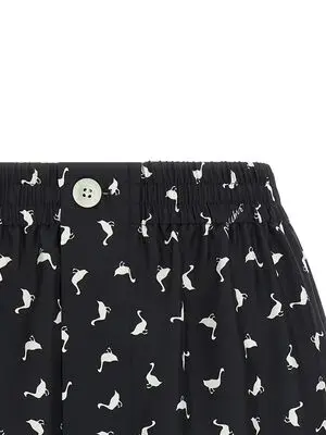 Moschino Printed Silk Shorts - White