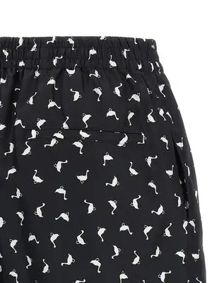 Moschino Printed Silk Shorts - White