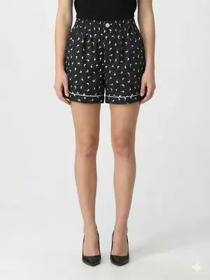 Moschino Printed Silk Shorts - White