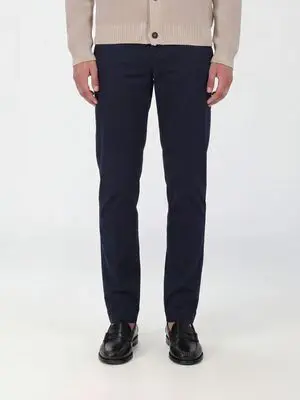 FAY Stretch Cotton Gabardine Chino Trousers - Blue