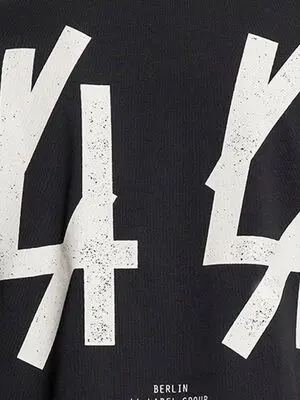 44 LABEL GROUP Maxi Logo Cotton T-shirt - Black 1