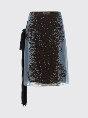 FERRAGAMO Printed Silk Mini Skirt