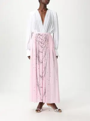 GENNY Embellished Pleated Maxi Skirt