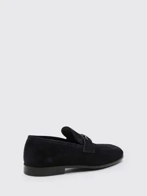 FERRAGAMO Gancini Embossed Suede Loafers