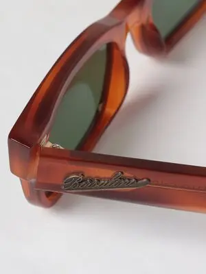 OPHY X BORSALINO Marcello Rectangular Acetate Sunglasses With Logo - Leather