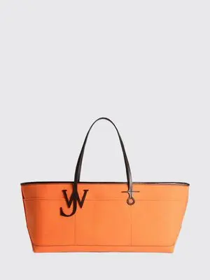 JW Anderson Anchor Monogram Canvas Shoulder Bag With Leather Handles - Orange