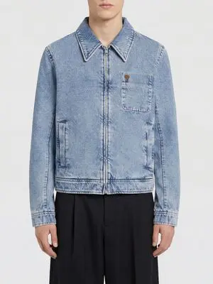 AMI Paris Cotton Denim Jacket - Blue