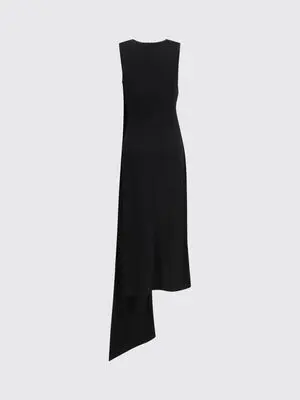AMI Paris Asymmetric Viscose Blend Dress