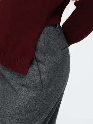 JIL SANDER Ribbed Pure Wool Turtleneck Sweater With Ribbed Hems