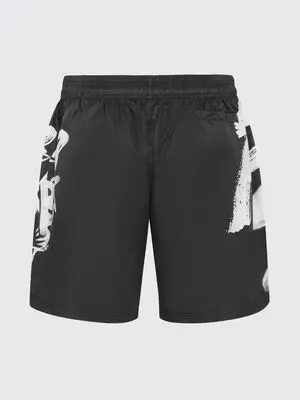 PLEIN SPORT Stretch Technical Fabric Jogging Shorts - Black