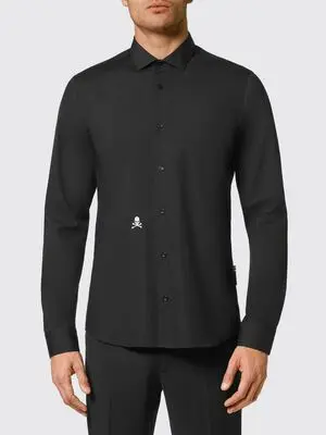 Philipp Plein Cotton Poplin Shirt - Black