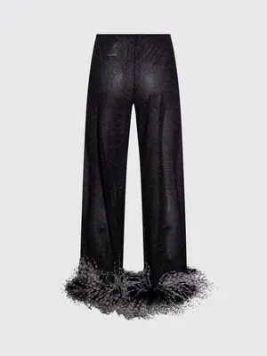 Oseree Lurex Jersey Pants With Feathers