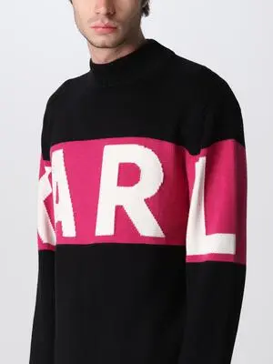 Karl Lagerfeld Pink Logo Knit Jumper