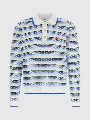 Casablanca Striped Cotton Polo Shirt