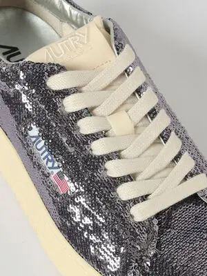 AUTRY Sequined Low Top Trainers - Brown