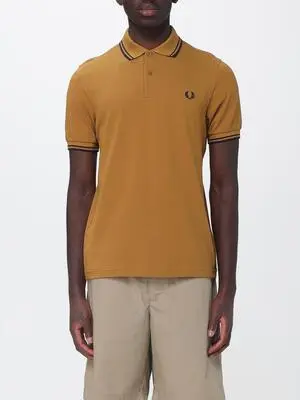 Fred Perry Cotton Polo Shirt With Logo Brown
