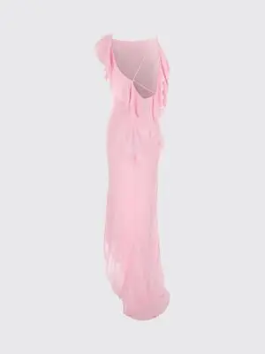 SELF-PORTRAIT One-shoulder Ruffled Satin Midi Dress