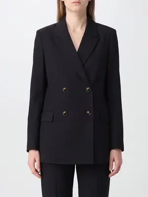 GANNI Double Breasted Blazer - Black