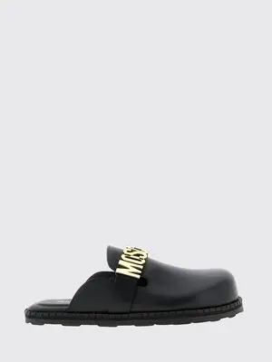 Moschino Leather Mules - Black