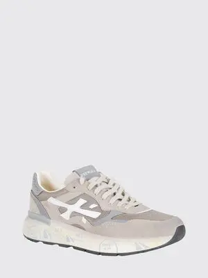 Premiata Mick Lace-up Suede And Mesh Low-top Sneakers - Brown