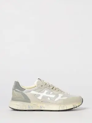Premiata Mick Used Suede And Mesh Sneakers Grey