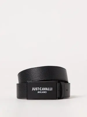 Just Cavalli Logo Buckle Belt - Black