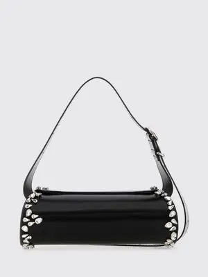 JIL SANDER Cannolo Leather Bag With Applied Rhinestones