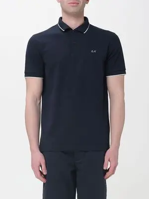 SUN 68 Cotton Polo Shirt - Navy