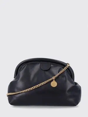 Stella McCartney Falabella Faux Leather Clutch With Chain Strap - Black