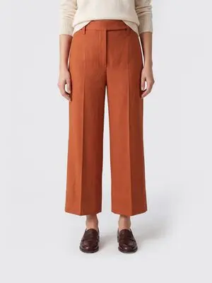 Brunello Cucinelli Cropped Stretch Cotton Trousers - Red