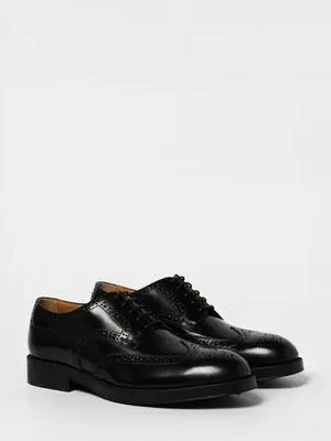 TOD'S Brushed Leather Derby Shoes With Brogue Pattern