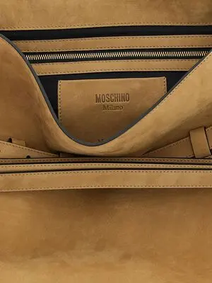 Moschino Tie Me Suede Bag