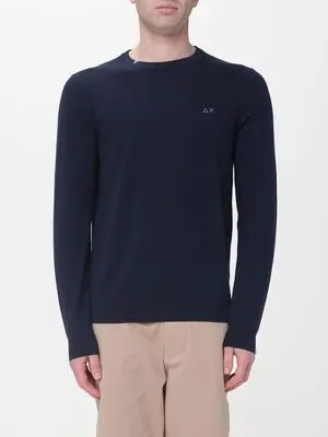 SUN 68 Cotton Crew Neck Pullover - Navy