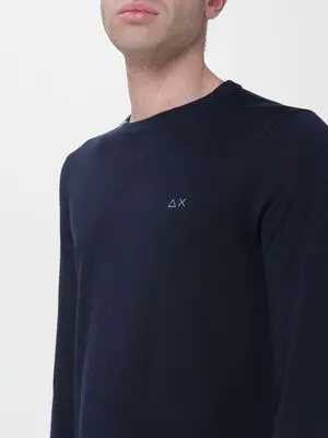 SUN 68 Cotton Crew Neck Pullover - Navy