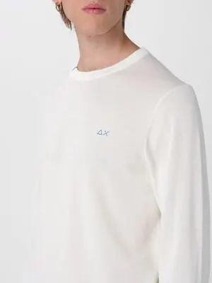 SUN 68 Cotton Crew Neck Pullover - White