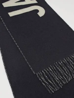 Jacquemus Wool Scarf With Macro Logo