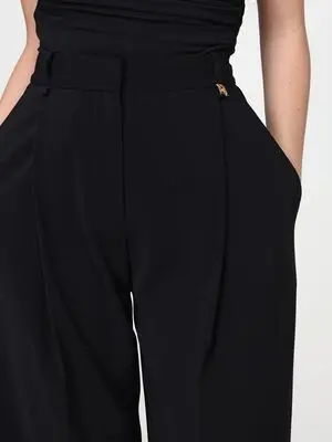 Elisabetta Franchi Crêpe Classic Trousers - Black