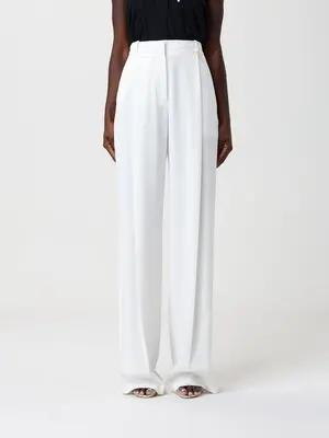 Elisabetta Franchi Crêpe Classic Trousers - Ivory