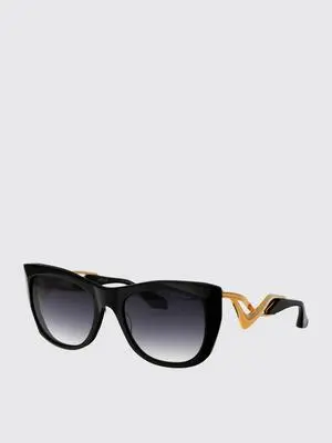 Dita Cat Eye Sunglasses With Gold Detail - Black