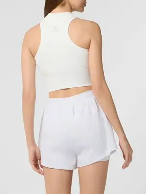 PLEIN SPORT Cropped Top With Classic Collar - White