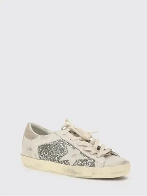 GOLDEN GOOSE Super-star Leather And Glitter Low-top Sneakers