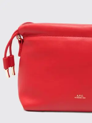 A.p.c. Ninon Mini Synthetic Leather Crossbody Bag With Drawstring Closure - Red